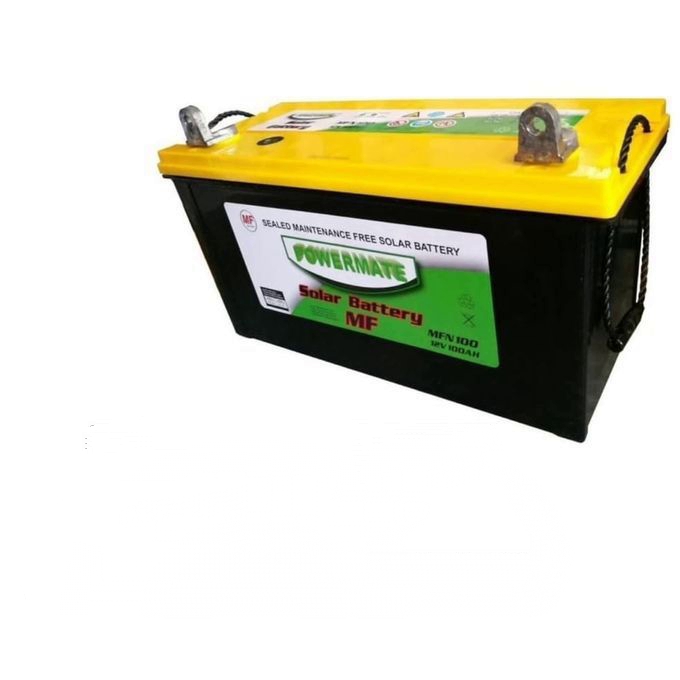 Powermate 100AH Solar Battery Dry Cell Maintenance Solar Battery ...